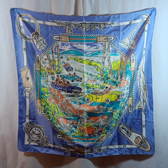 Lamonte | Accessories | Vintage Lamonte Signed Scarf Fox Hunt ...